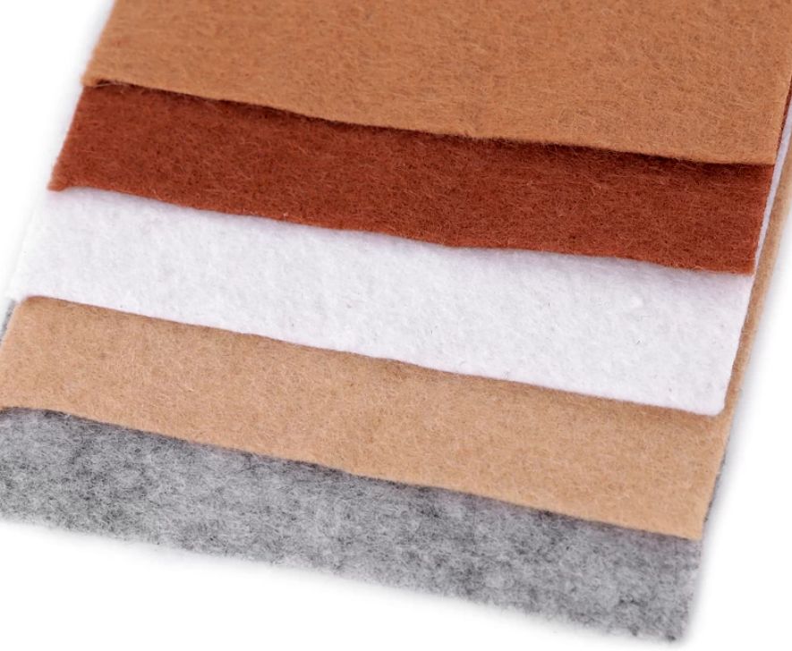 Filca plākšņu komplekts 5krāsas 10x45cm (7), Filcs, Filcēšanas ...