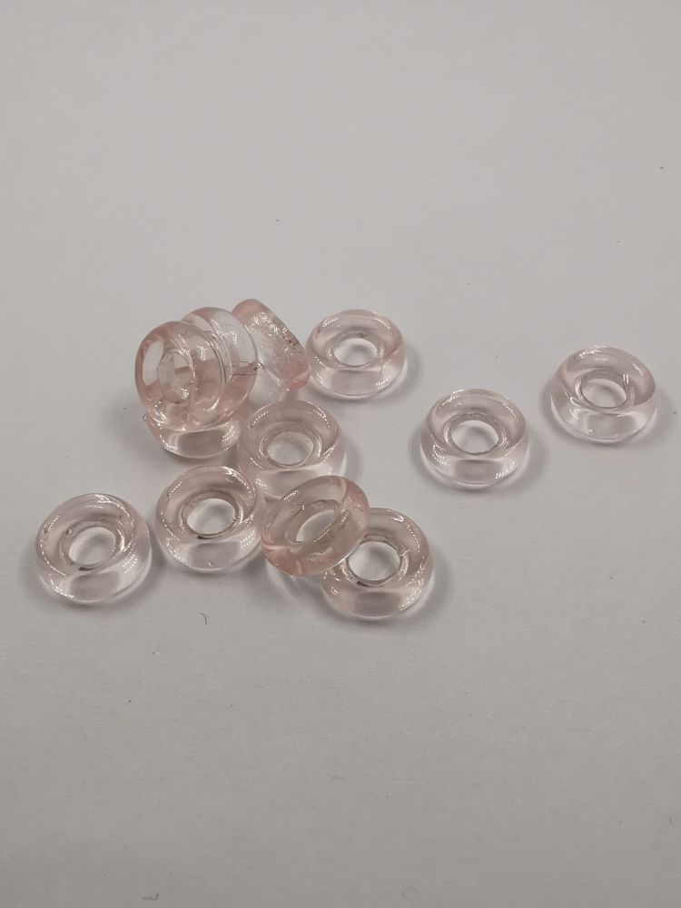 Rozā, , Stikls 9 x 3mm 1gb., Stikla pērlītes, Pērlītes - Viss rotu ...